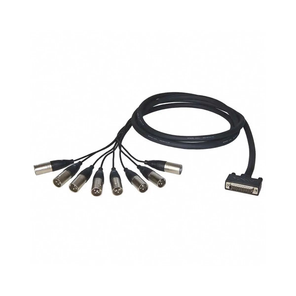 ALVA AO258X10 Analogue Breakout Cable DB25 Male to 8 x XLR Male 10m ...