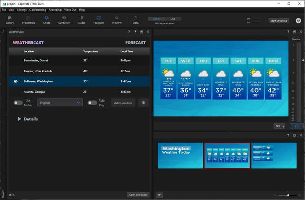 NewBlue Captivate Add On – WeatherCast - Koala Audio
